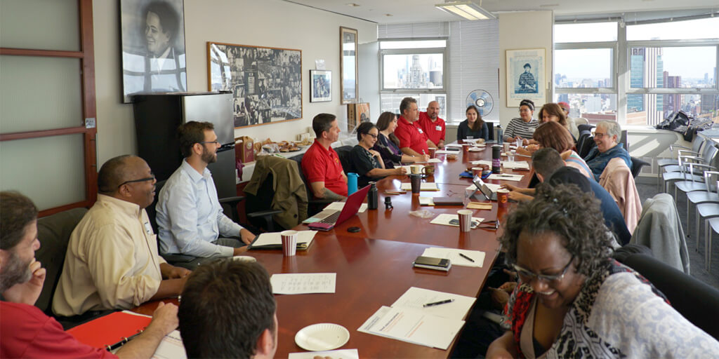 CWA Members Press New Flyer for Community Benefits Agreement to Help ...